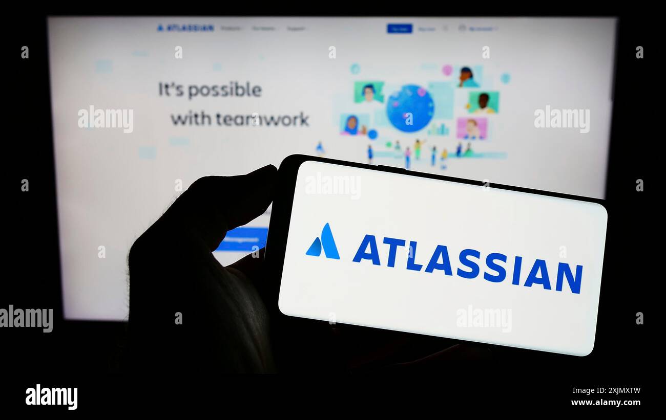 Stuttgart, Germany, 12-30-2022: Person holding smartphone with logo of ...