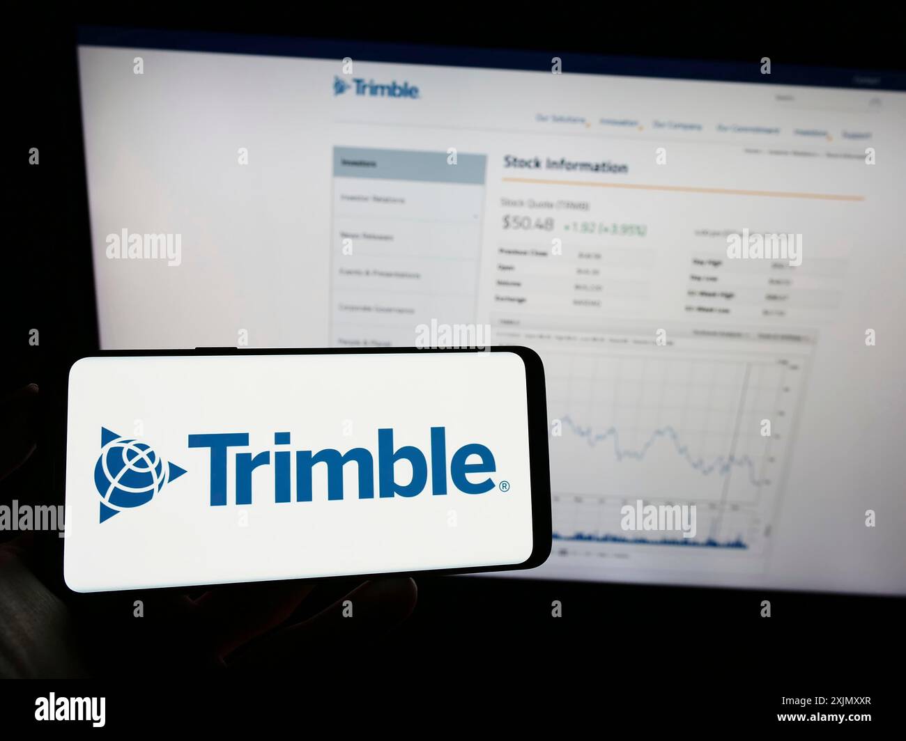 Stuttgart, Germany, 12-30-2022: Person holding cellphone with logo of ...