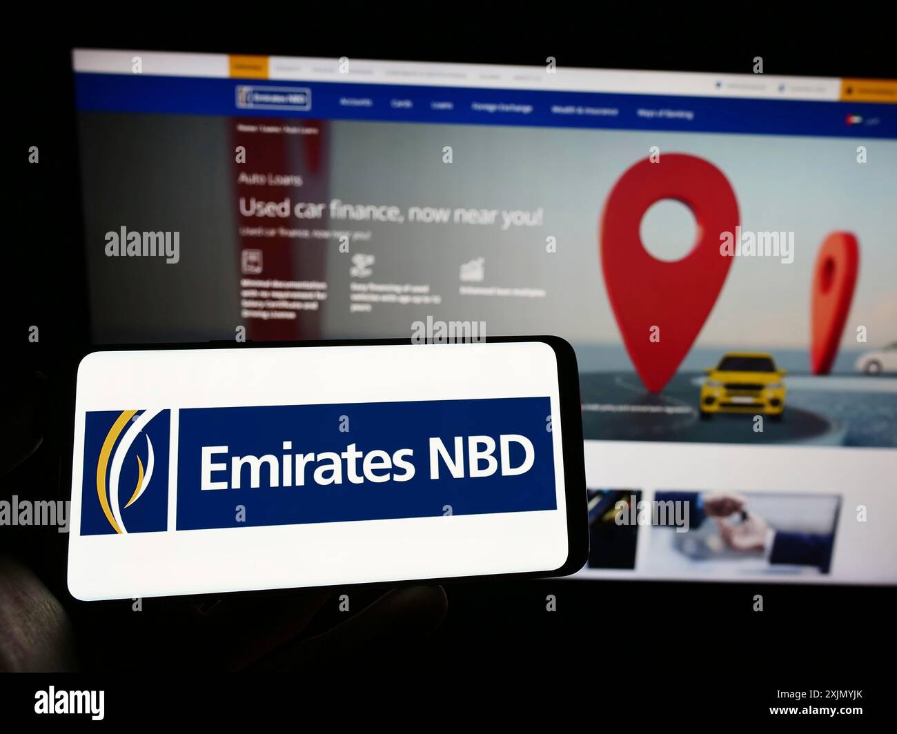 Stuttgart, Germany, 01-07-2023: Person holding cellphone with logo of ...