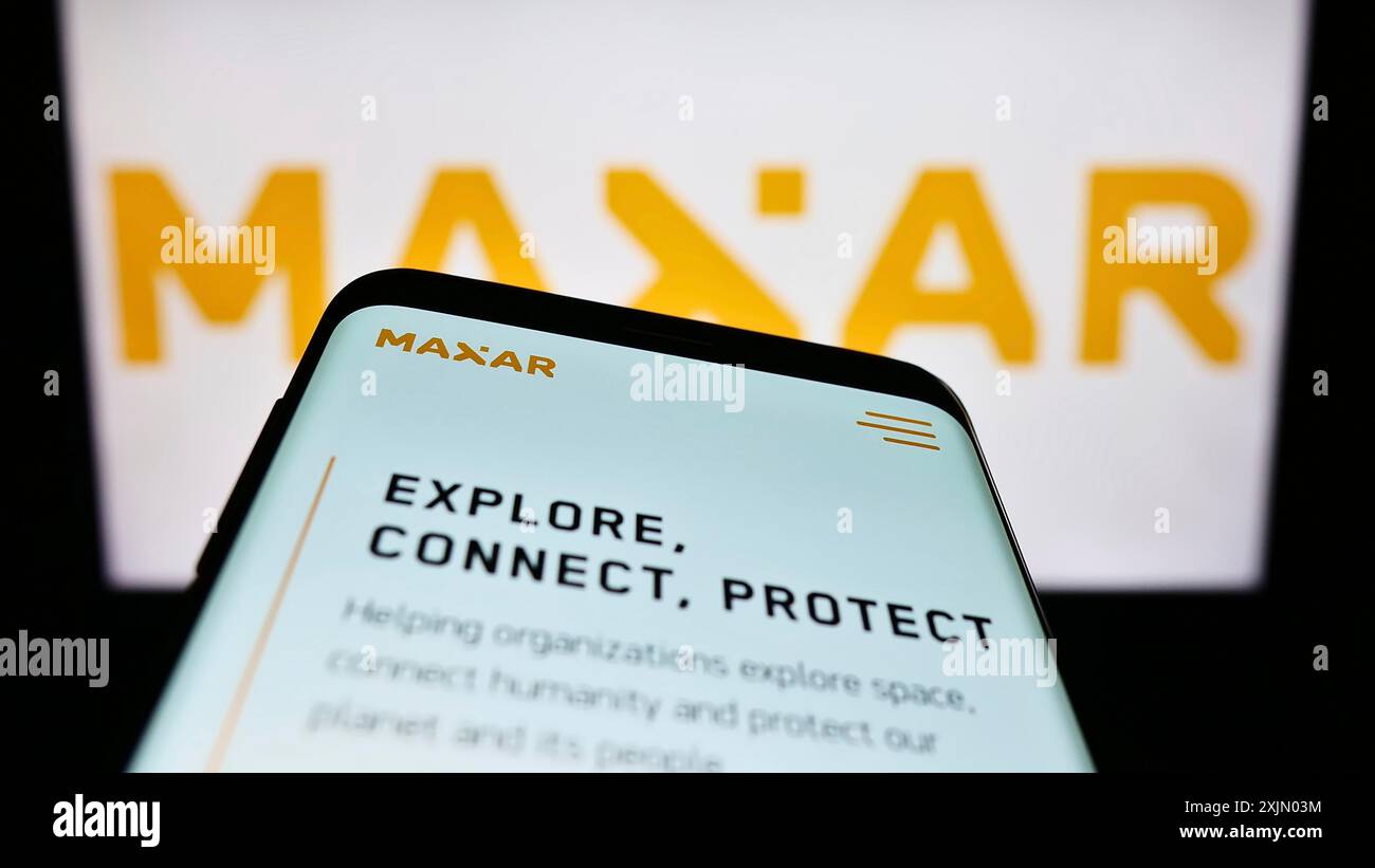 Stuttgart, Germany, 12-25-2022: Smartphone with website of US space ...