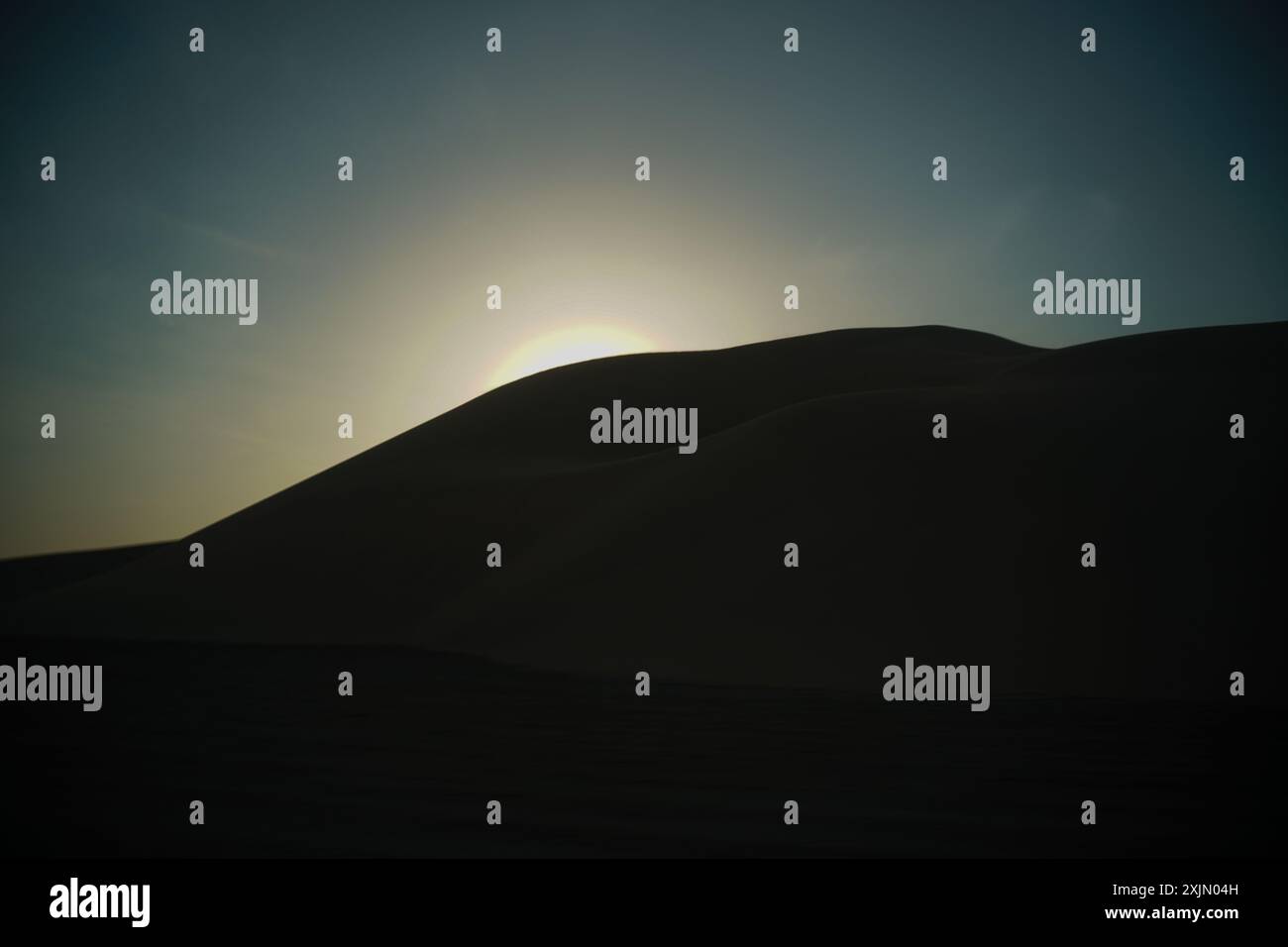 Sunset at the desert In Doha, Qatar Stock Photo - Alamy