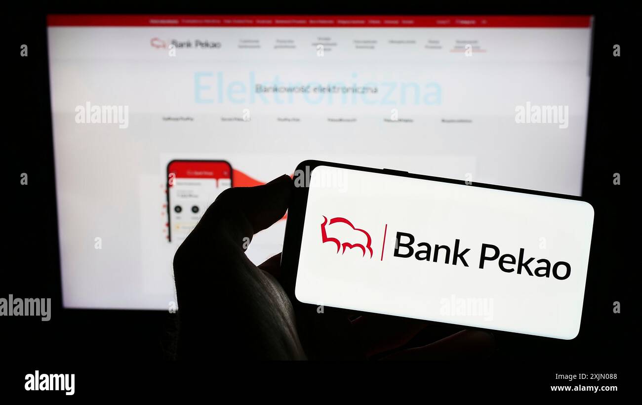 Stuttgart, Germany, 01-01-2023: Person holding cellphone with logo of ...