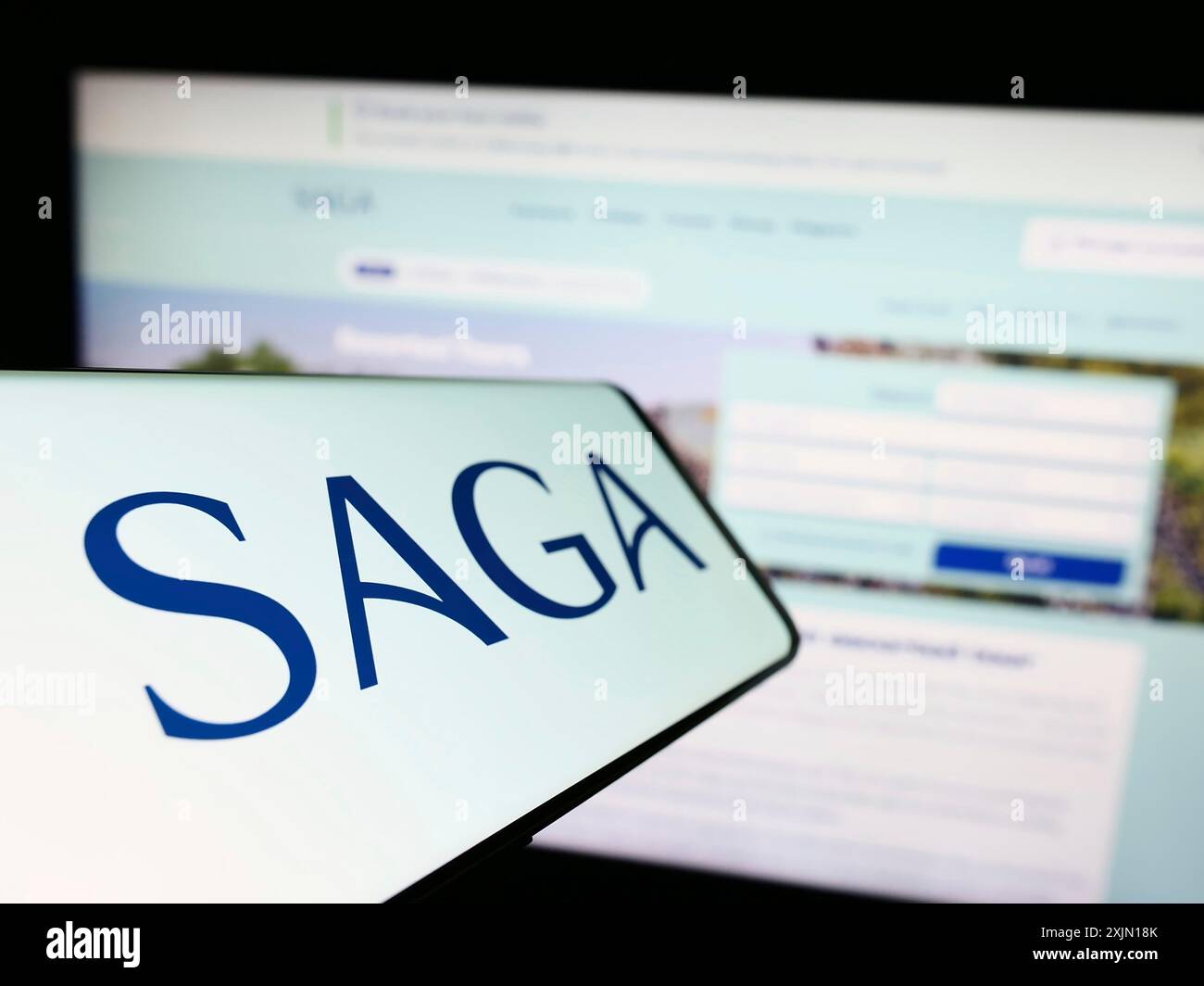 Saga logo hi-res stock photography and images - Alamy