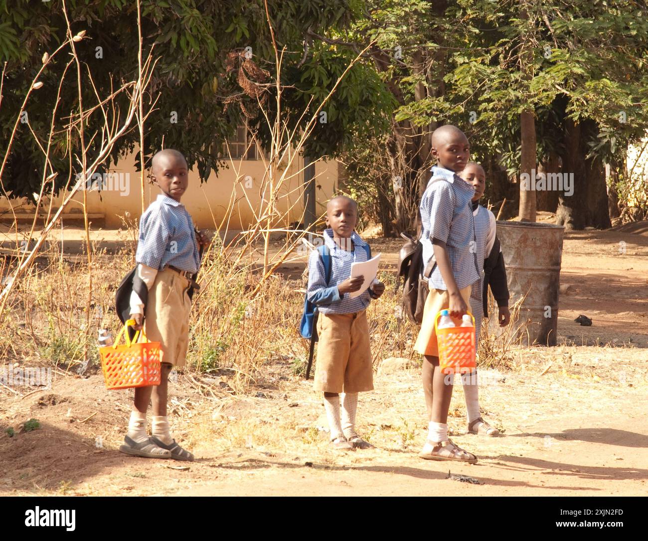 School children, School grounds, St Louis Secondary School for Girls ...