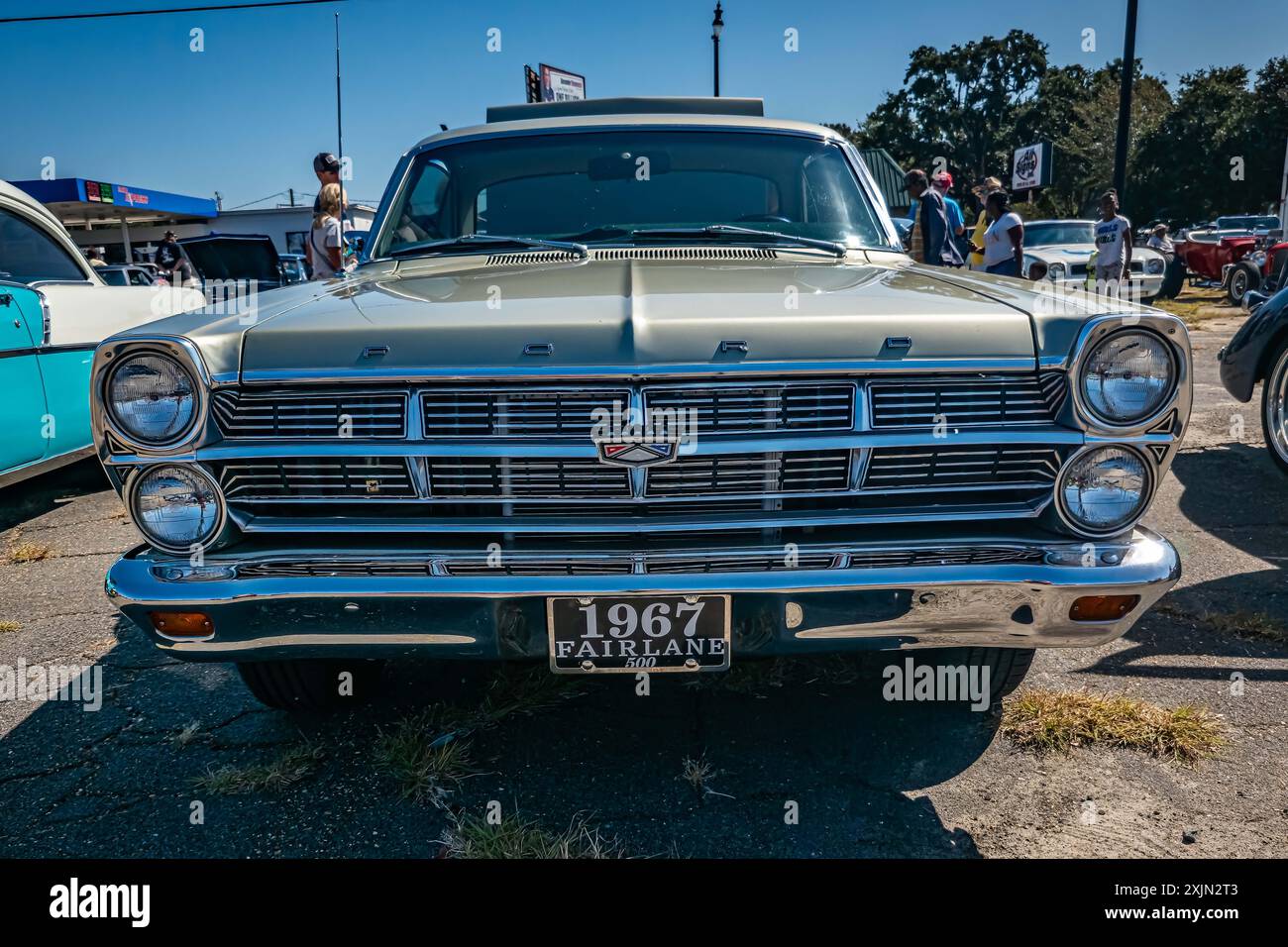Gulfport, MS - October 01, 2023: High perspective front view of a 1967 ...