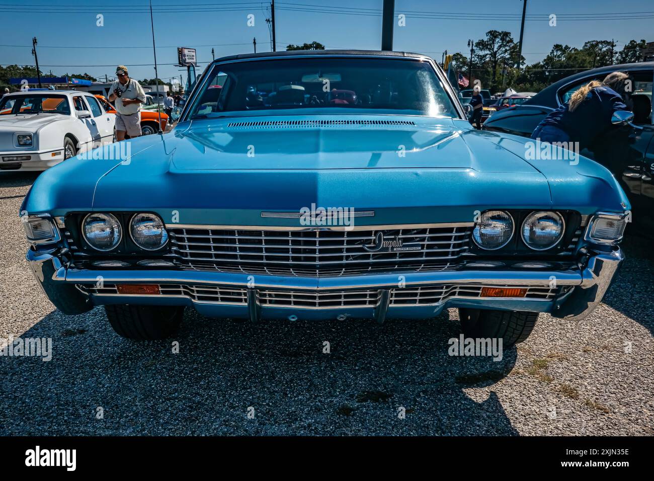 Gulfport, MS - October 01, 2023: High perspective front view of a 1968 ...