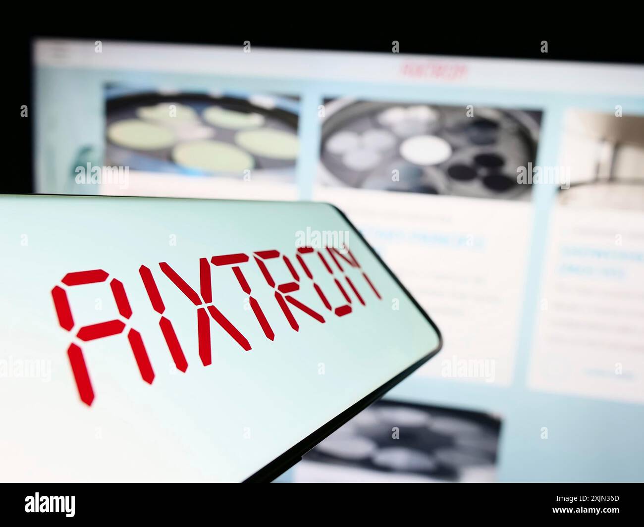 Stuttgart, Germany, 03-14-2023: Cellphone with logo of German ...