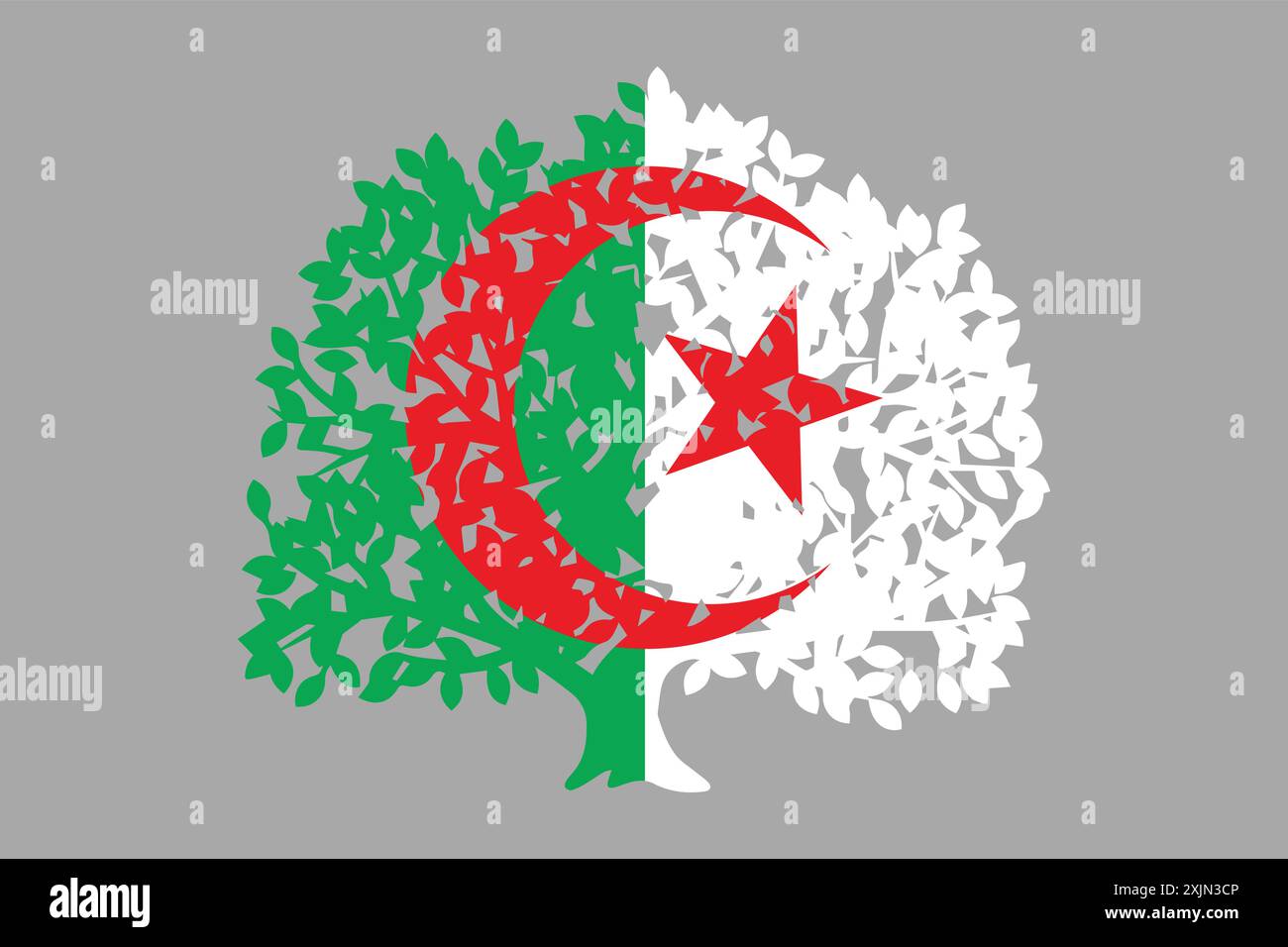 Tree flag of Algeria Stock Vector Image & Art - Alamy