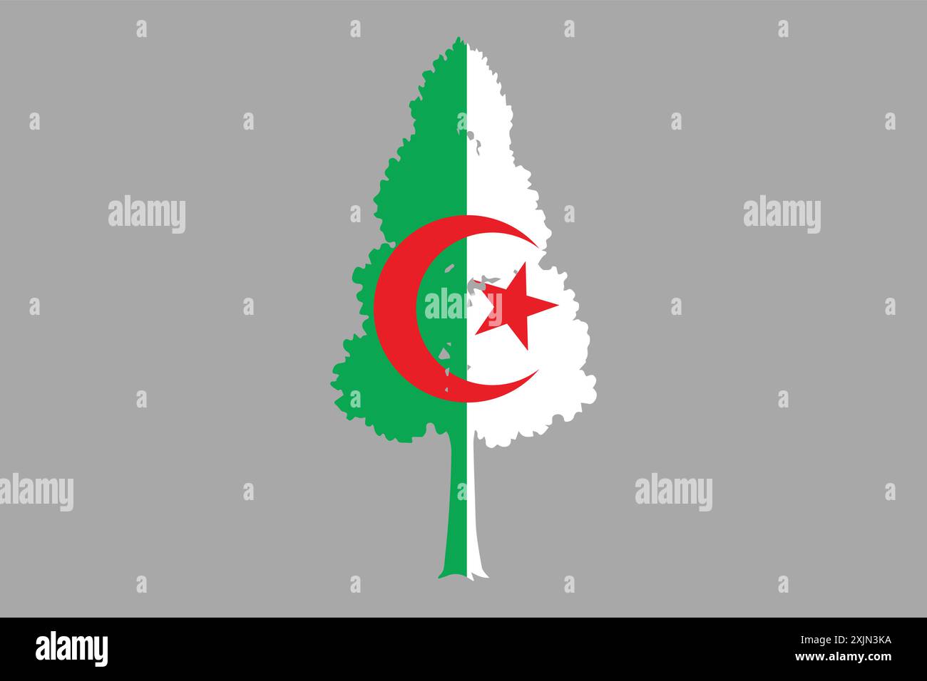 Tree flag of Algeria Stock Vector Image & Art - Alamy