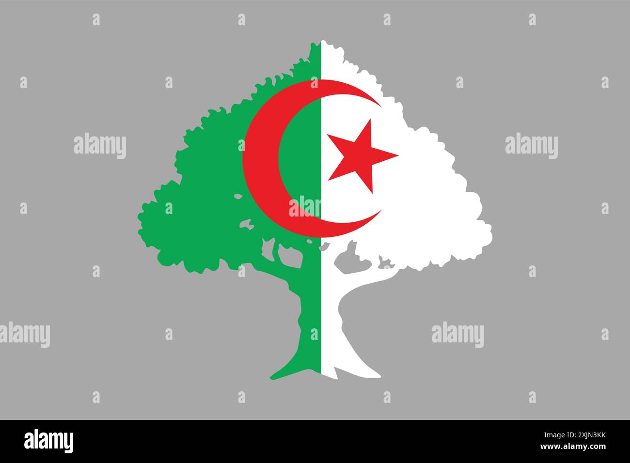 Tree flag of Algeria Stock Vector Image & Art - Alamy