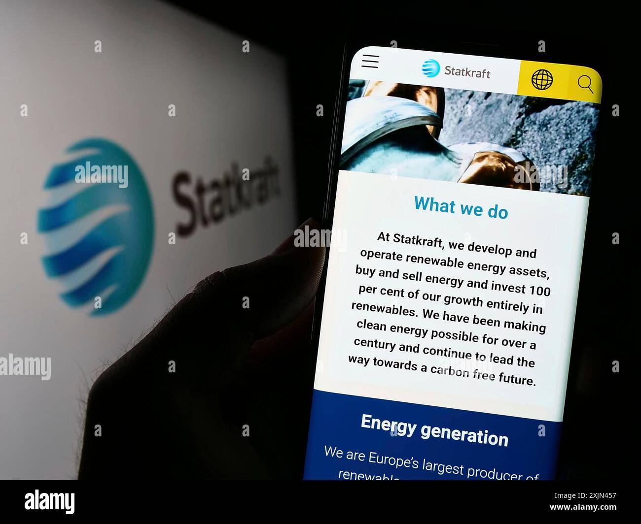 Stuttgart, Germany, 03-24-2023: Person holding smartphone with website ...