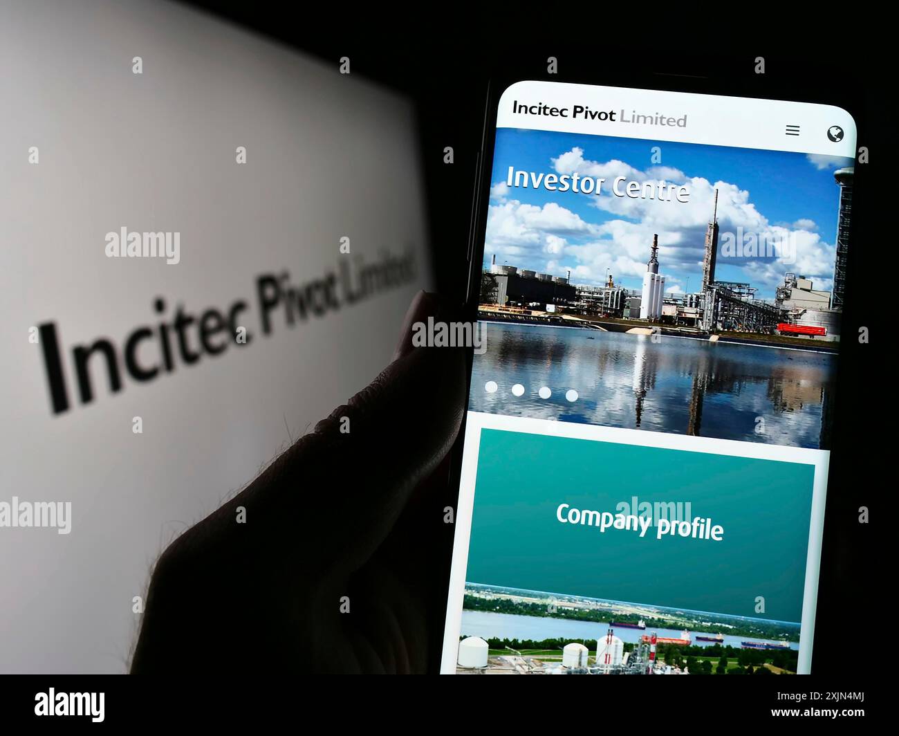 Stuttgart, Germany, 04-02-2023: Person holding cellphone with webpage ...