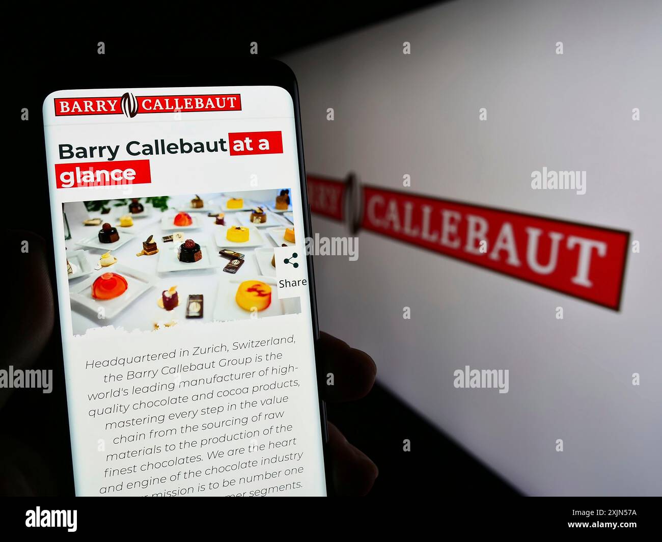 Stuttgart, Germany, 04-24-2023: Person holding smartphone with web page ...