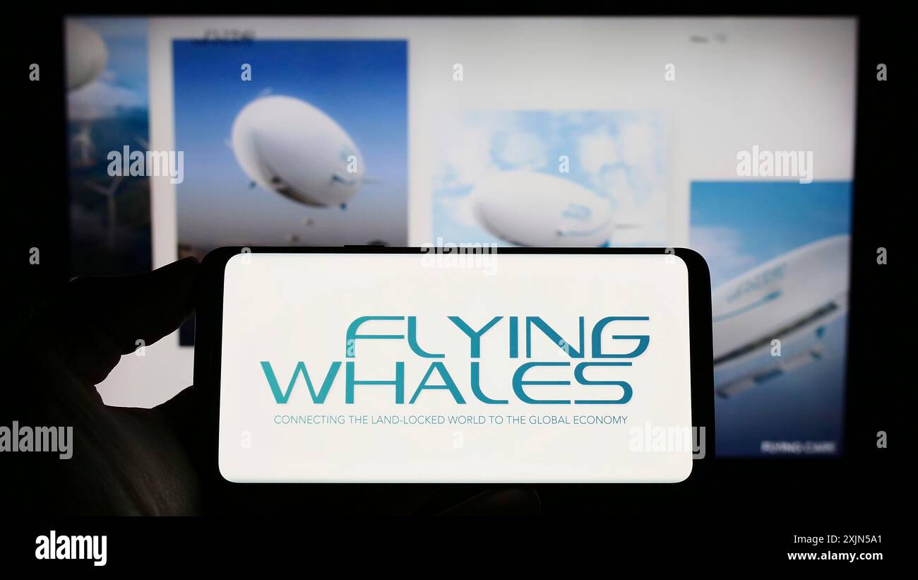 Flying whales logo hi-res stock photography and images - Alamy