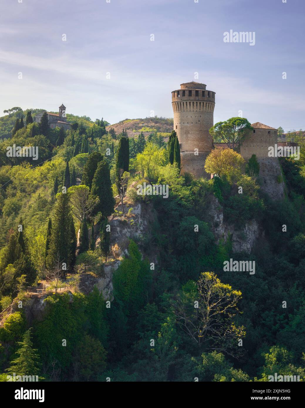 Brisighella historic fortress. View from clock tower. Also known as ...