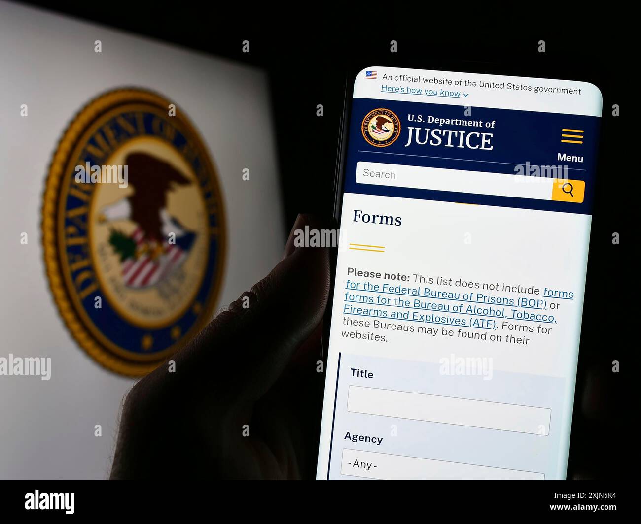 Doj logo hi-res stock photography and images - Alamy