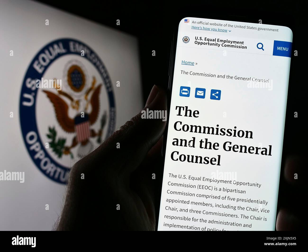 Stuttgart, Germany, 04-04-2023: Person holding cellphone with webpage ...