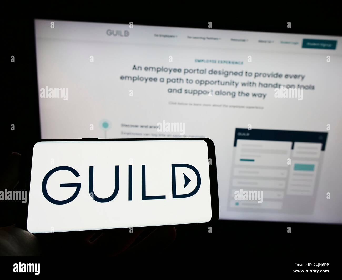Guild education logo hi-res stock photography and images - Alamy