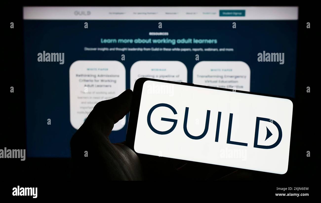 Guild education logo hi-res stock photography and images - Alamy
