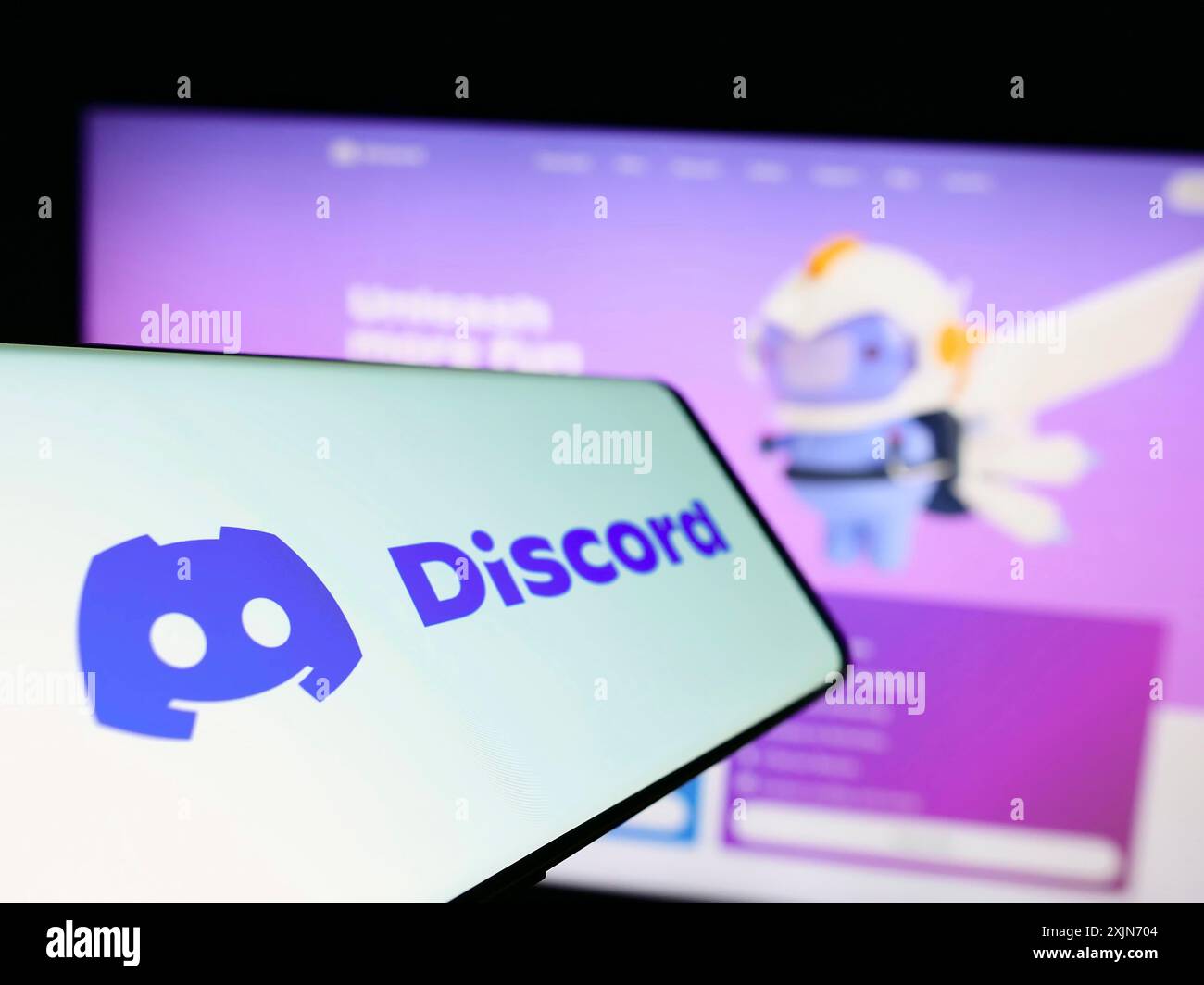 Stuttgart, Germany, 03-25-2023: Cellphone with logo of American social ...