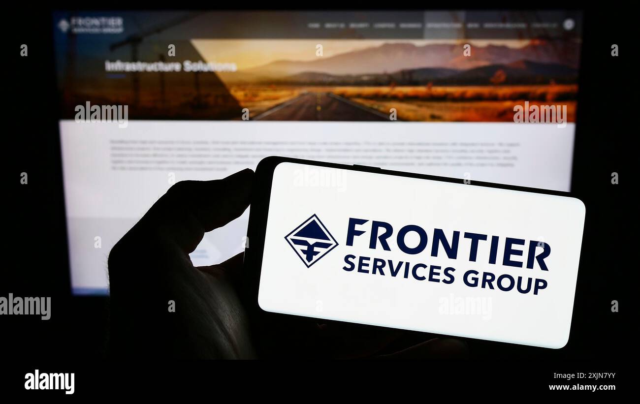 Stuttgart, Germany, 06-19-2023: Person holding cellphone with logo of ...