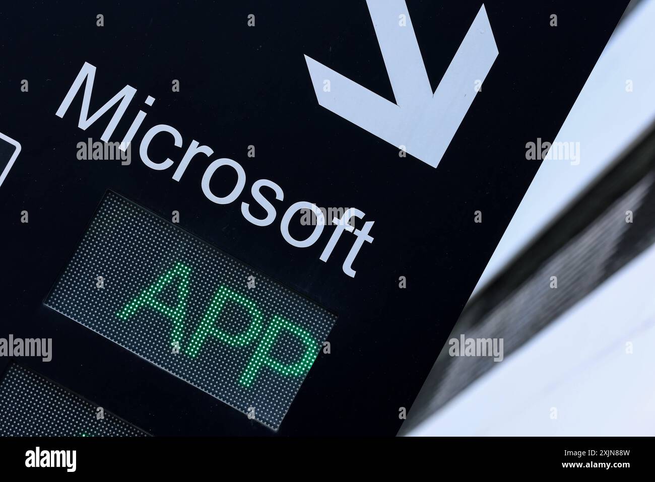 Logo / Schriftzug der Firma Microsoft am 19.07.2024 in München. Durch ...