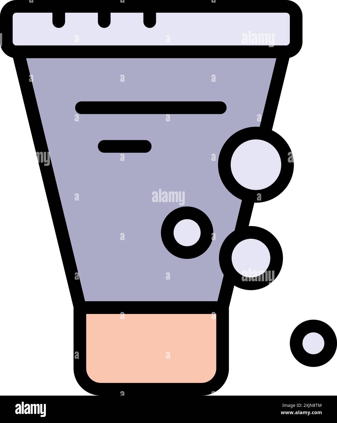 Cosmetic bottle vector illustration. Skin care color sign. Facial Skin ...