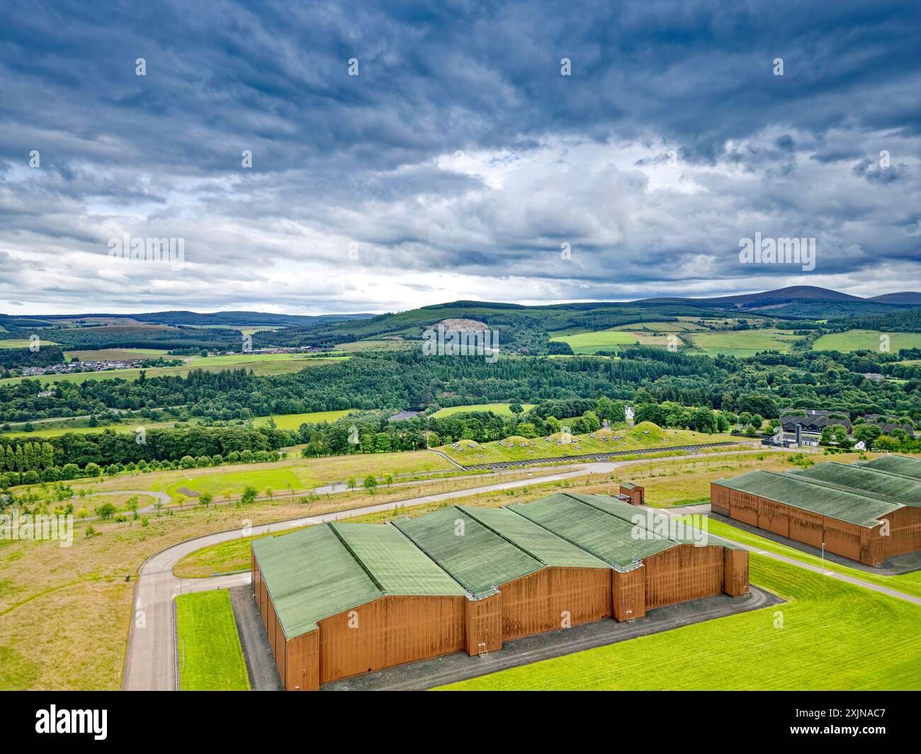 Macallan Distillery Craigellachie Scotland view over the five grass ...