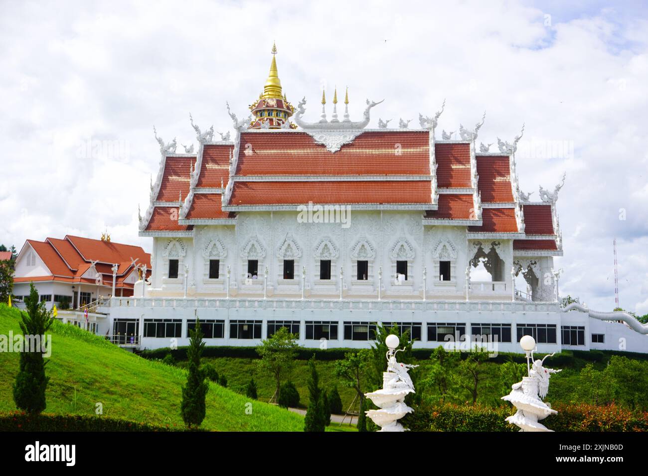 The red Temple in Wat Huay Pla Kang, Thailand Stock Photo - Alamy