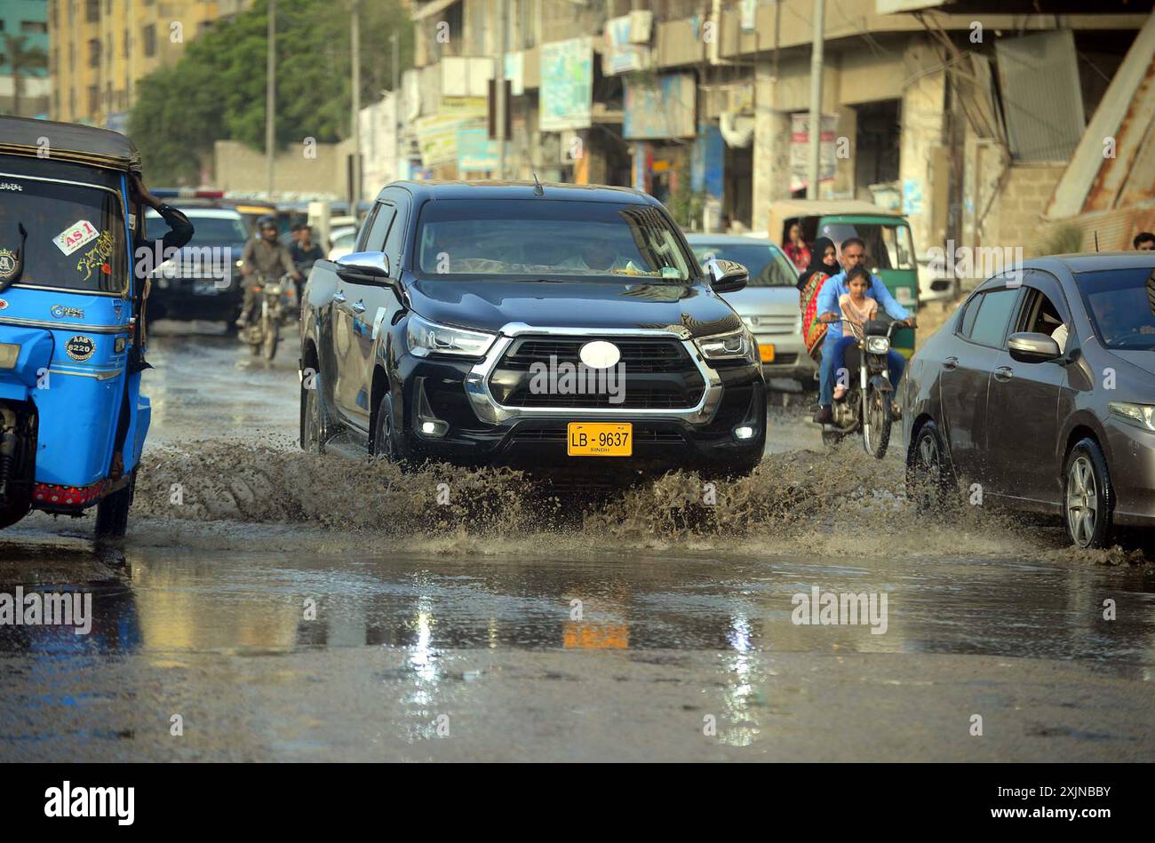 Commuters are facing difficulties in transportation due to stagnant ...