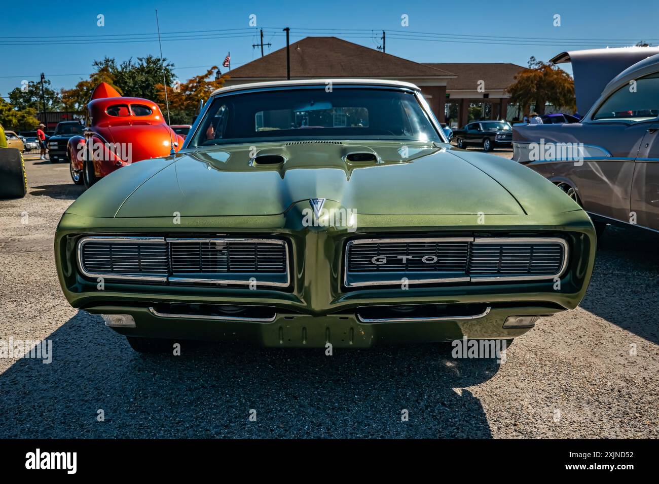 Gulfport, MS - October 01, 2023: High perspective front view of a 1968 ...