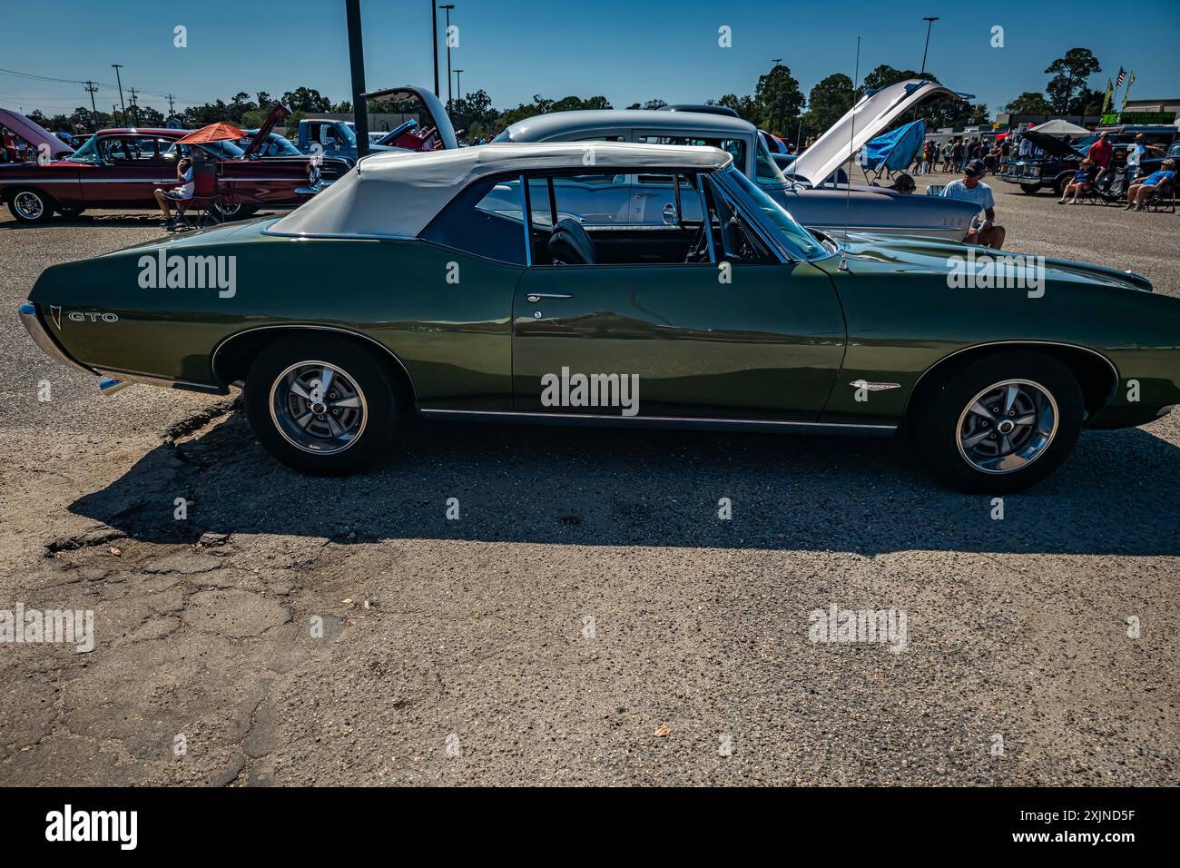 Gulfport, MS - October 01, 2023: High perspective side view of a 1968 ...