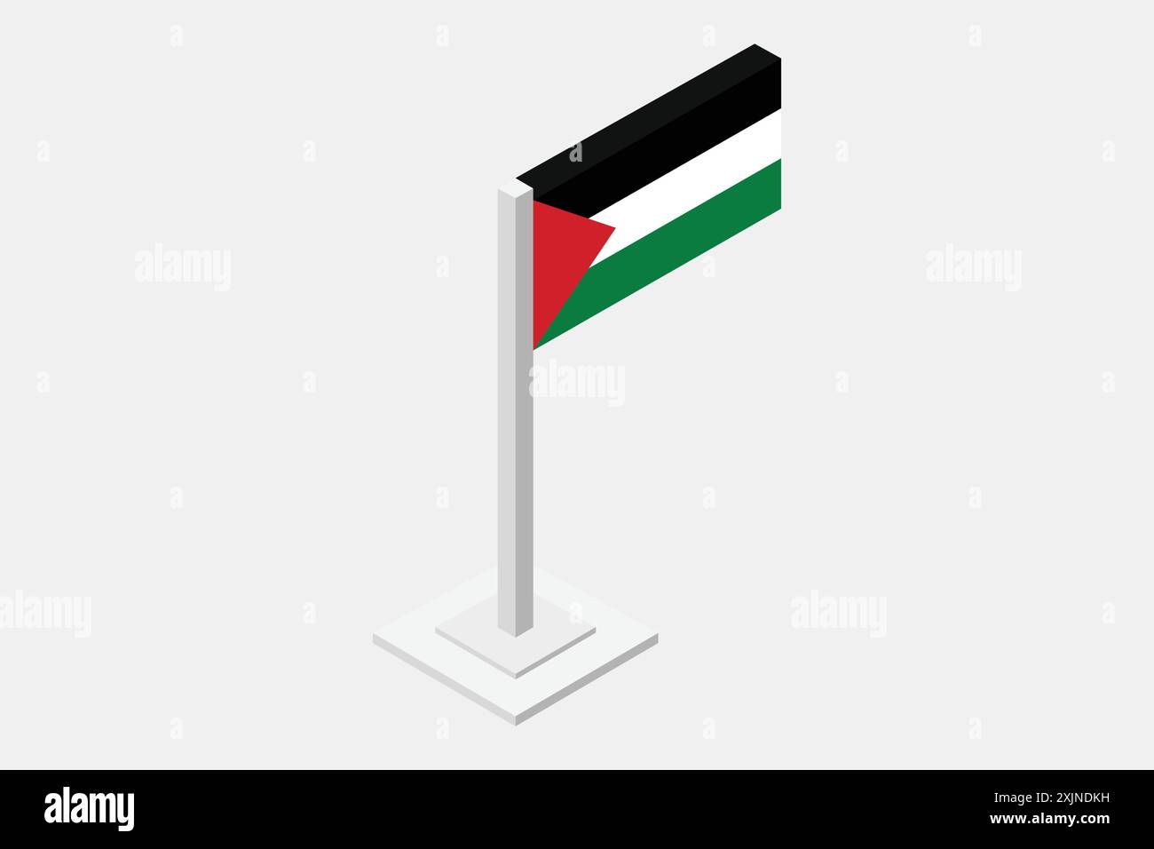 3D Palestine flag Stock Vector Image & Art - Alamy