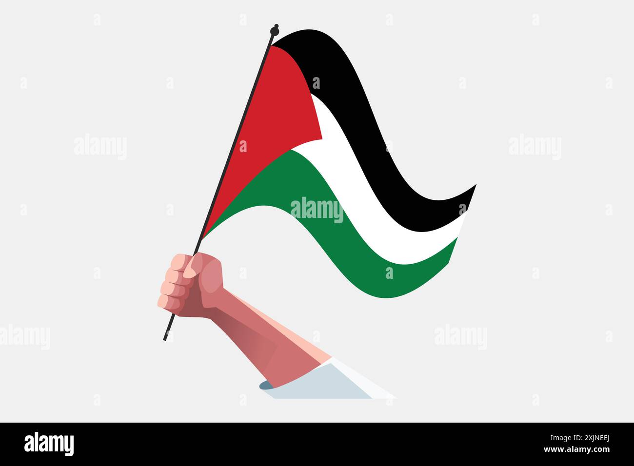 A Hand holding The Palestine Flag Stock Vector Image & Art - Alamy