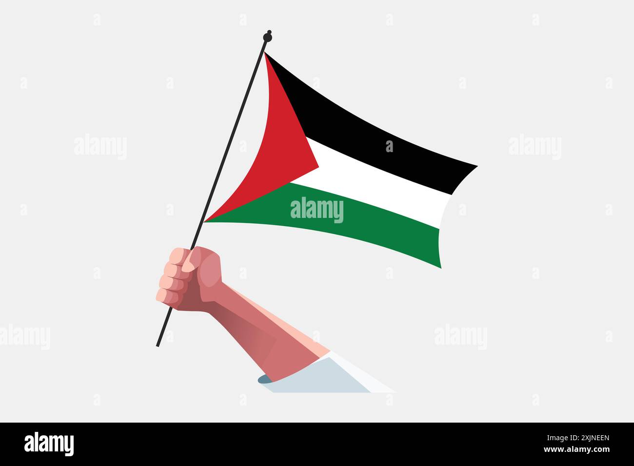 A Hand holding The Palestine Flag Stock Vector Image & Art - Alamy