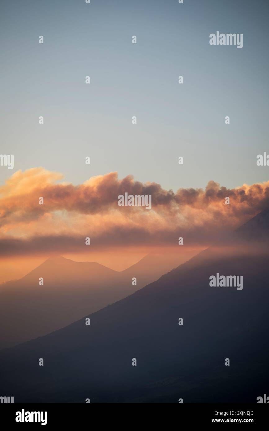Volcan Agua, or Water Volcano, an extinct stratovolcano near Antigua ...