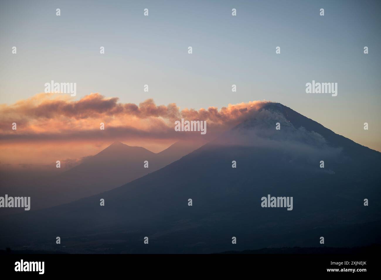Volcan Agua, or Water Volcano, an extinct stratovolcano near Antigua ...