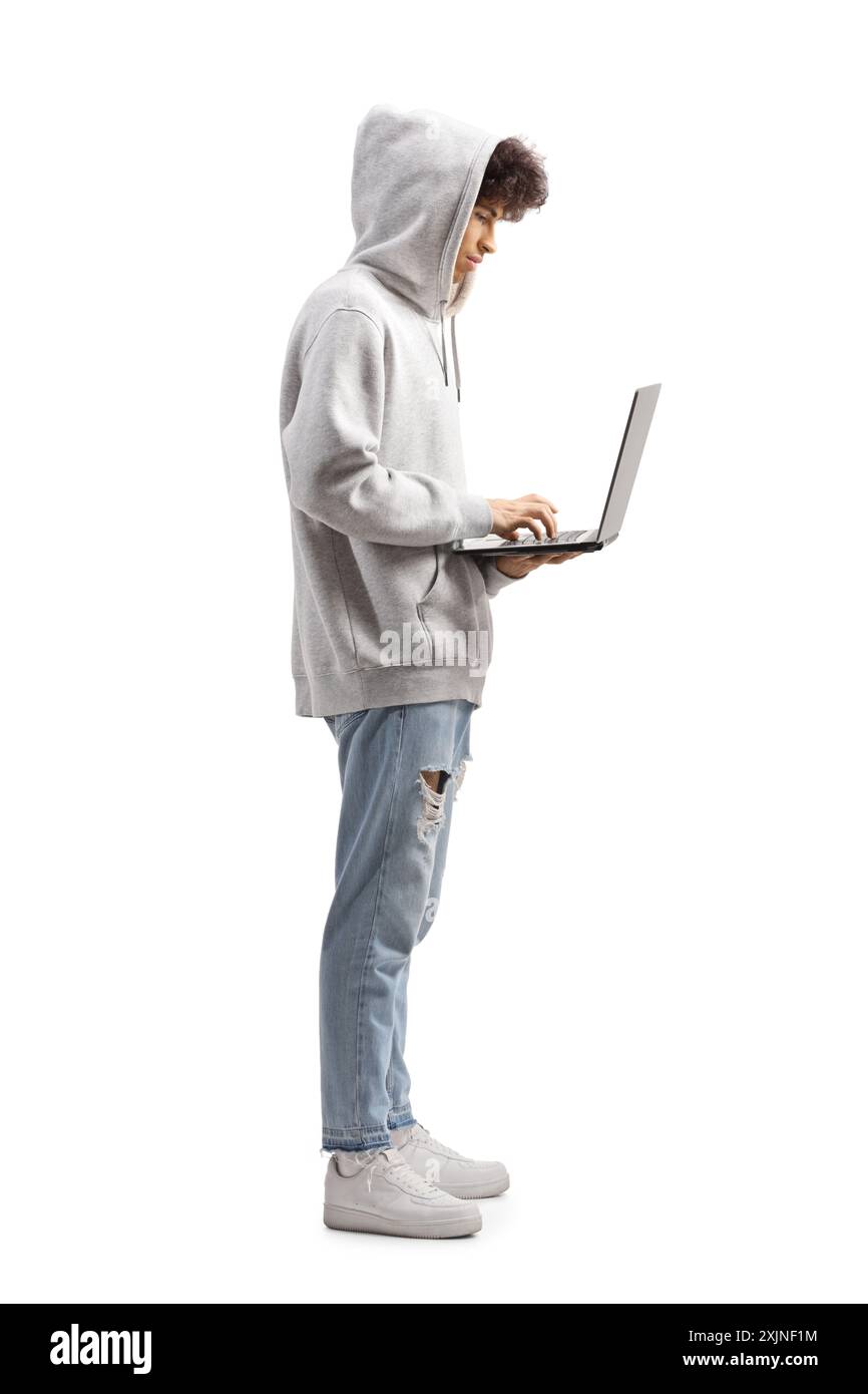 Male computer hacker hoodie on Cut Out Stock Images & Pictures - Alamy