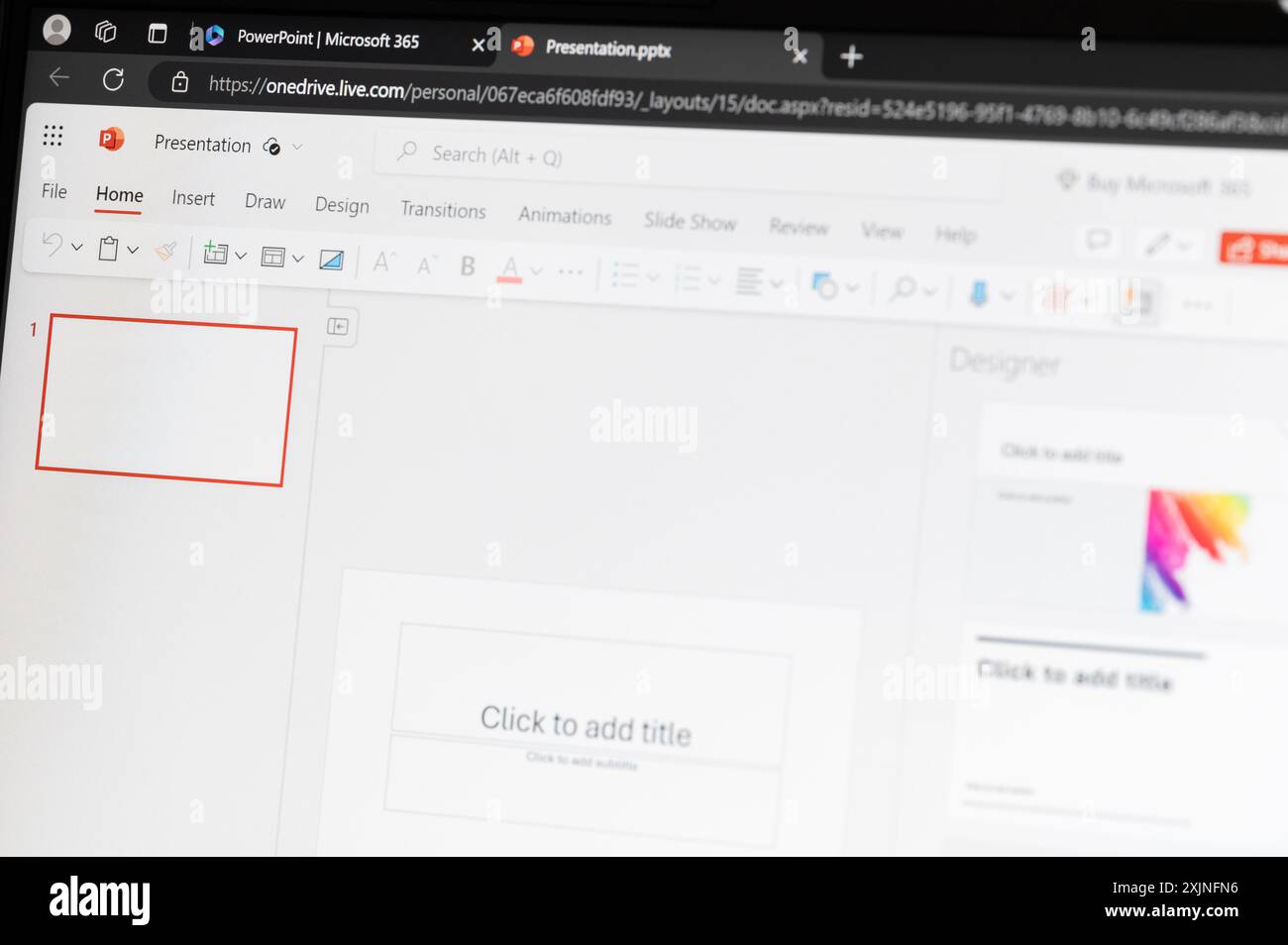 New York, USA - July 19, 2024: Making new presentation in PowerPoint ...
