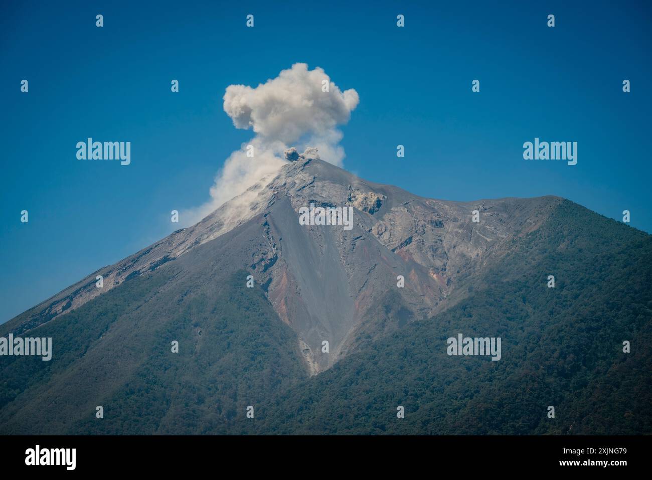 Acatenango Volcano, an active stratovolcano near Antigua, Guatemala ...