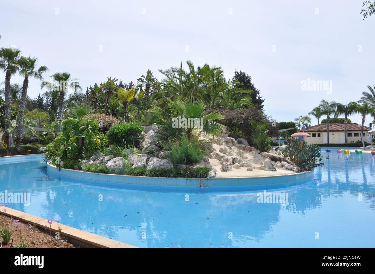 The big waterpark with a beautiful garden, Limassol in Cyprus Stock ...