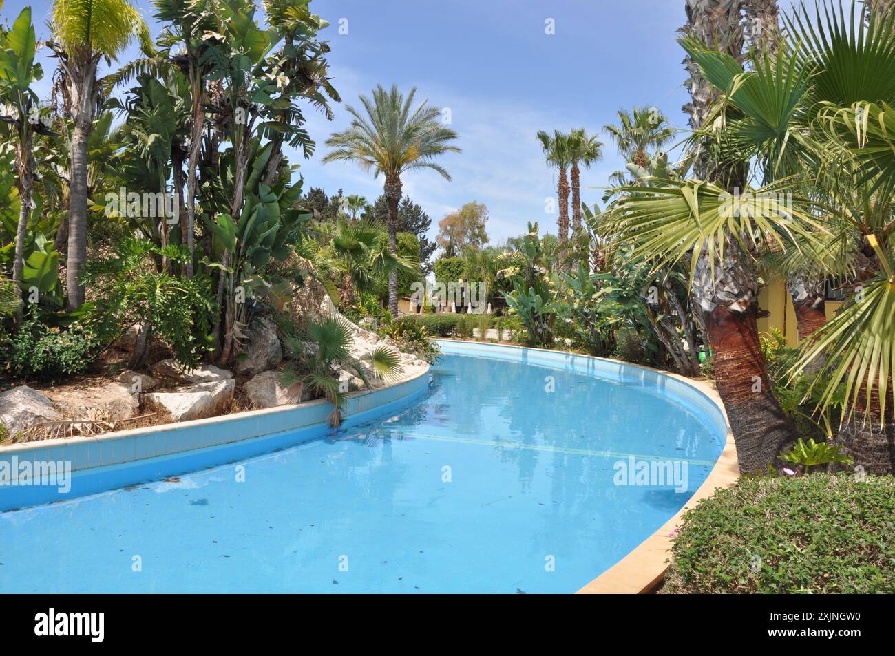 The big waterpark with a beautiful garden, Limassol in Cyprus Stock ...