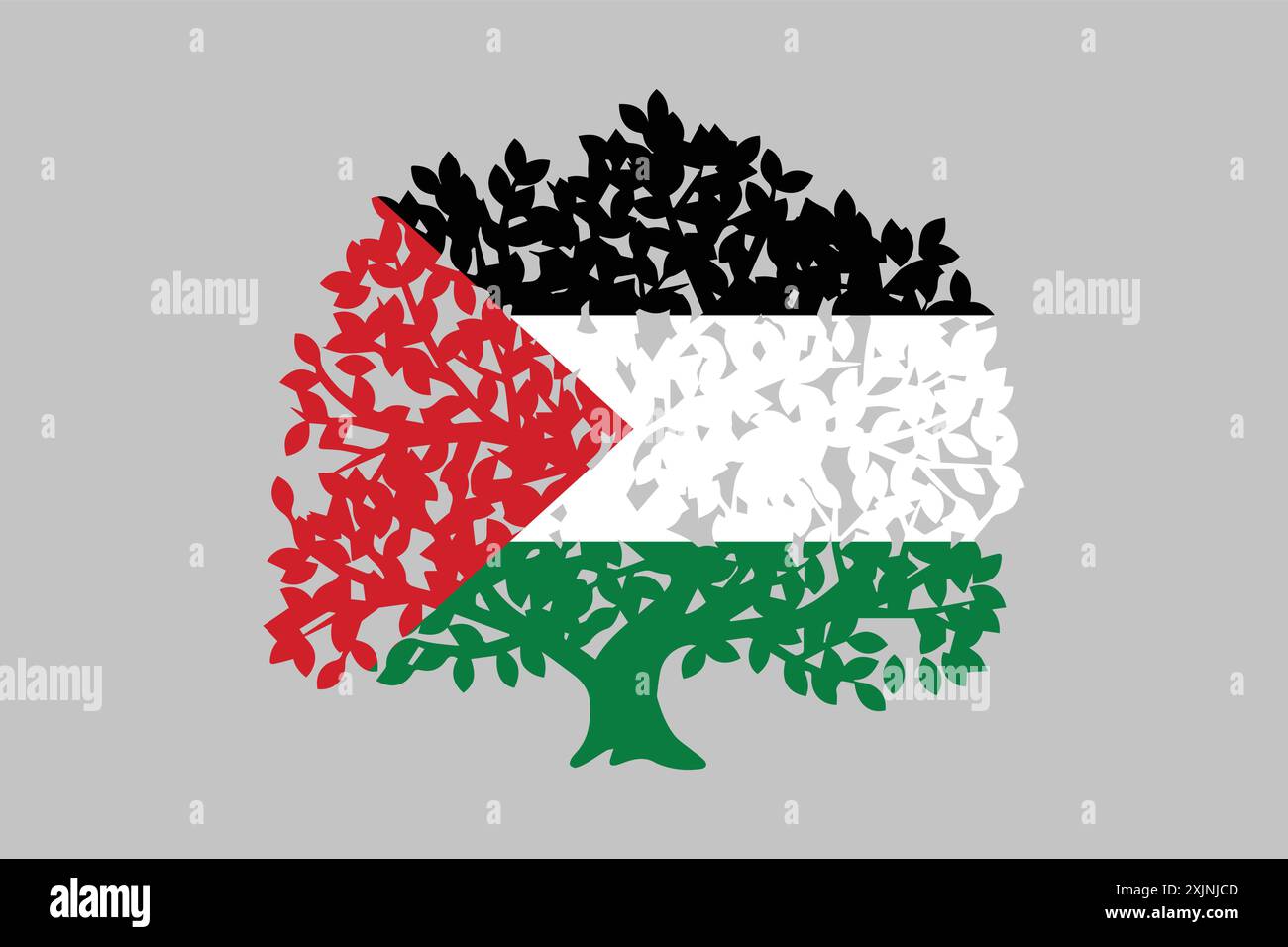 Tree flag of Palestine Stock Vector Image & Art - Alamy
