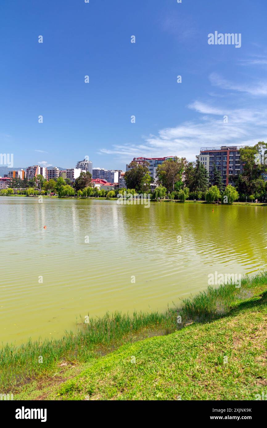 Nuri Lake is a natural lake surrounded with a sparse urban park in ...