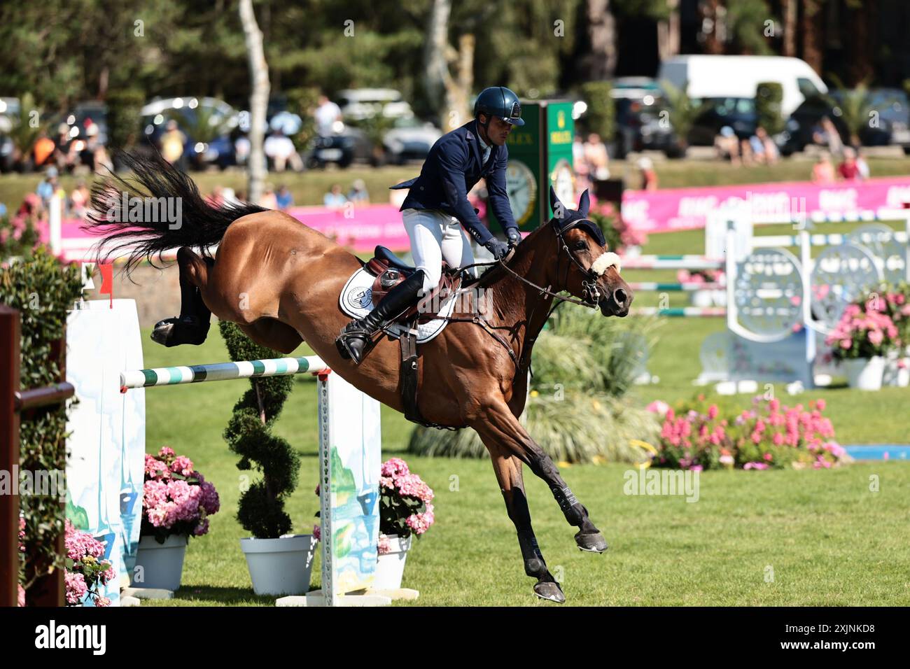 Emeric George of France with Gloria Mercoeur during the CSI5* Prix Mars ...