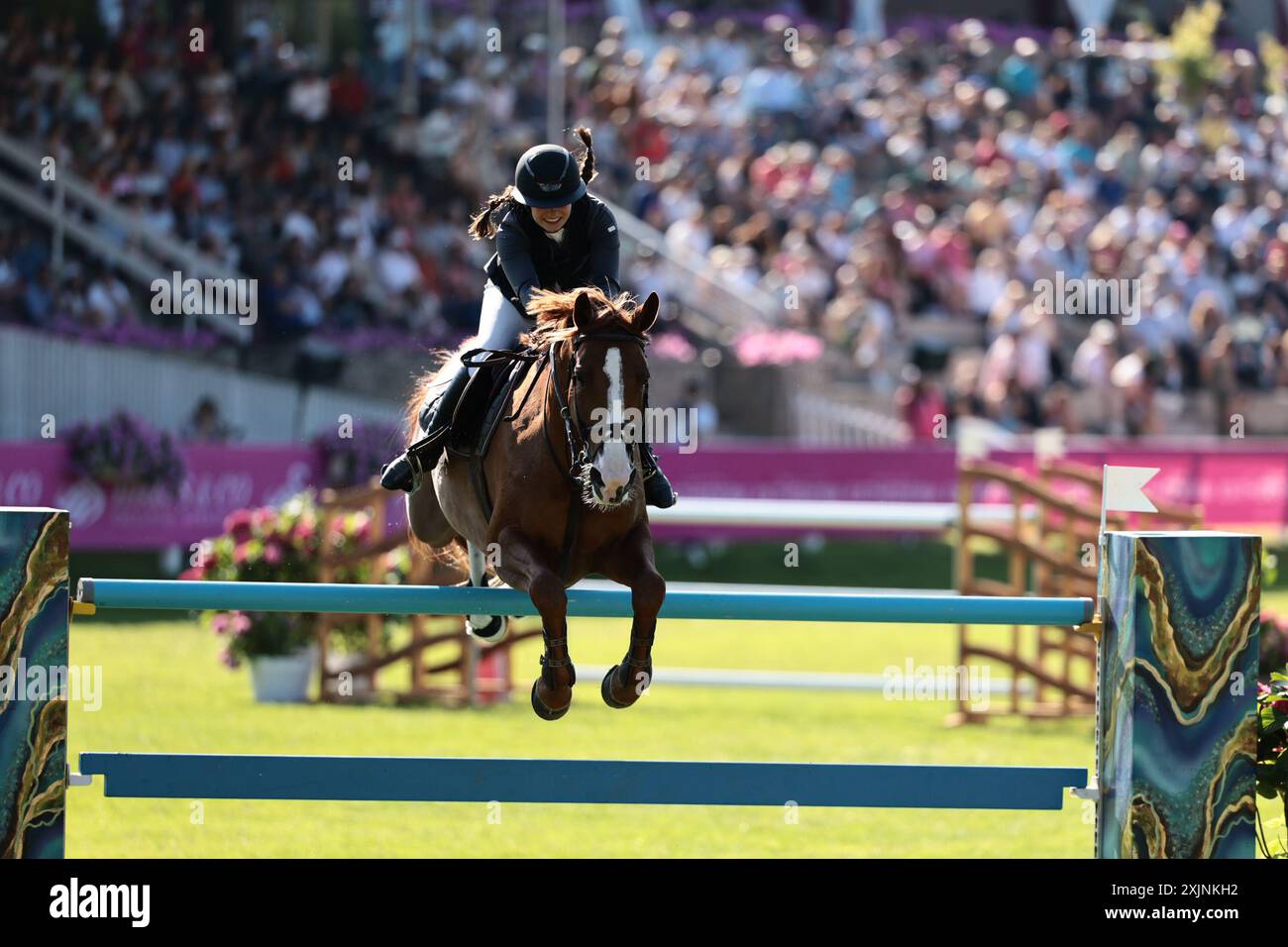 Martina Franco Stephan of Mexico with Claire 188 during the CSI5* Prix ...