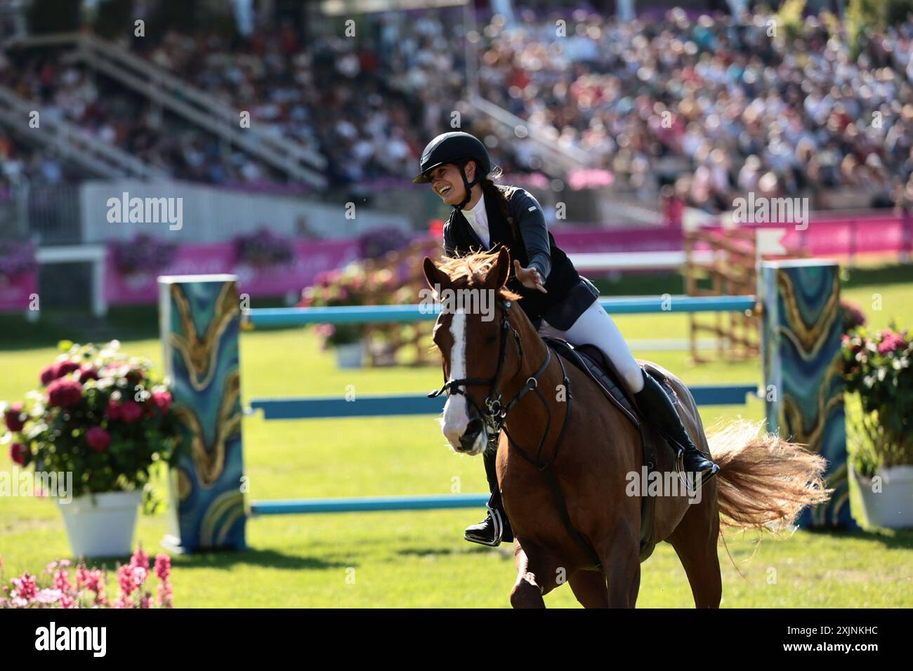 Martina Franco Stephan of Mexico with Claire 188 during the CSI5* Prix ...