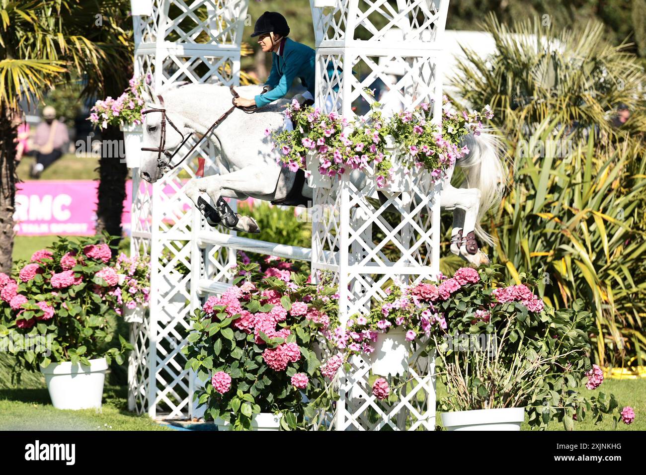 Luciana Diniz of Brazil with Vertigo Du Desert during the CSI5* Prix ...