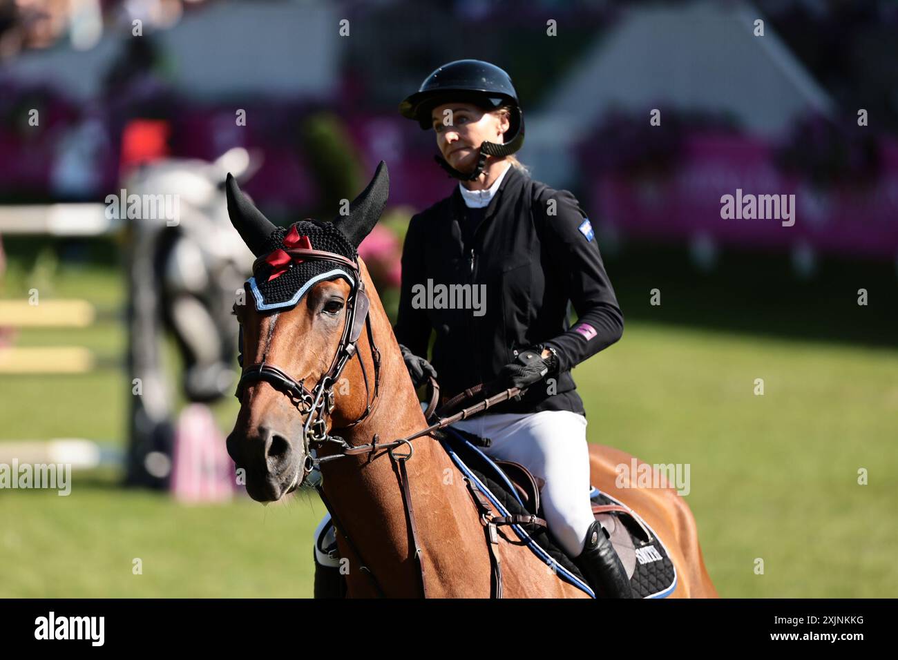 Thaisa Erwin of Australia with High Star Hero during the CSI5* Prix ...