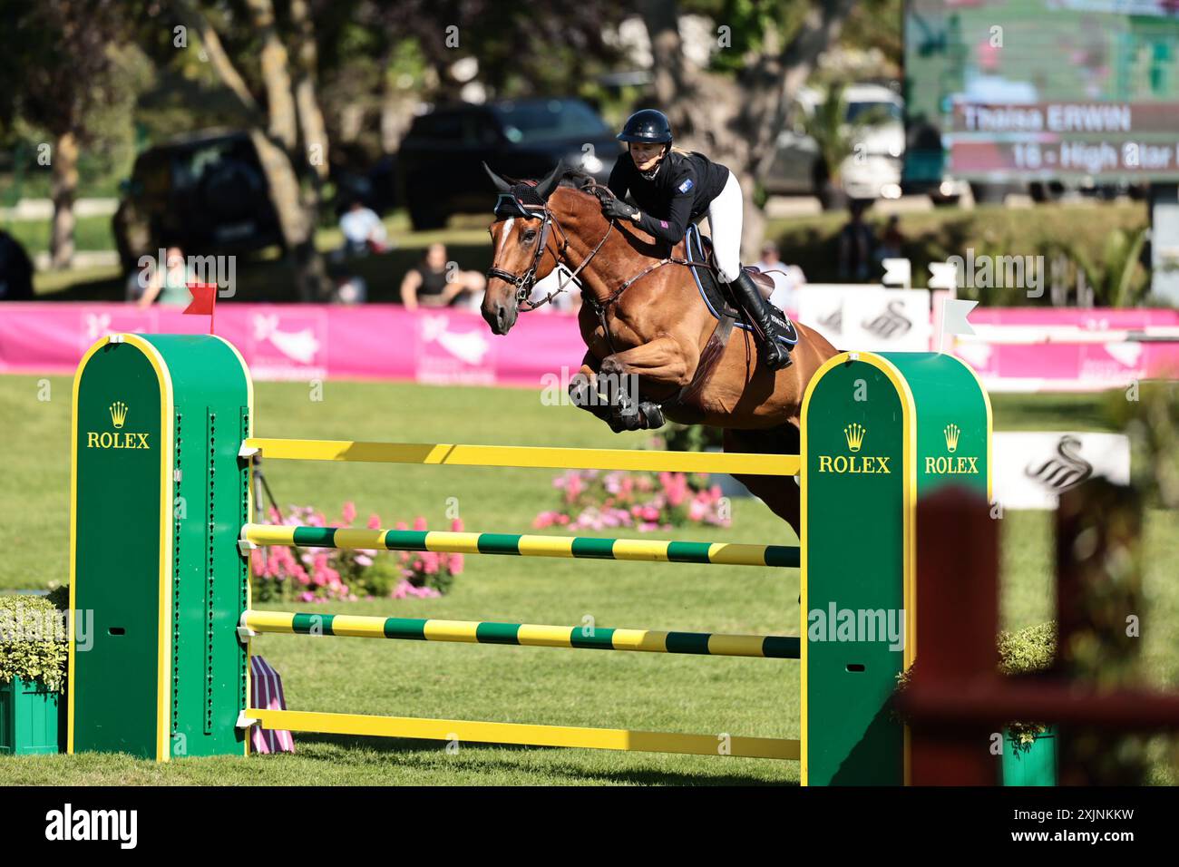 Thaisa Erwin of Australia with High Star Hero during the CSI5* Prix ...